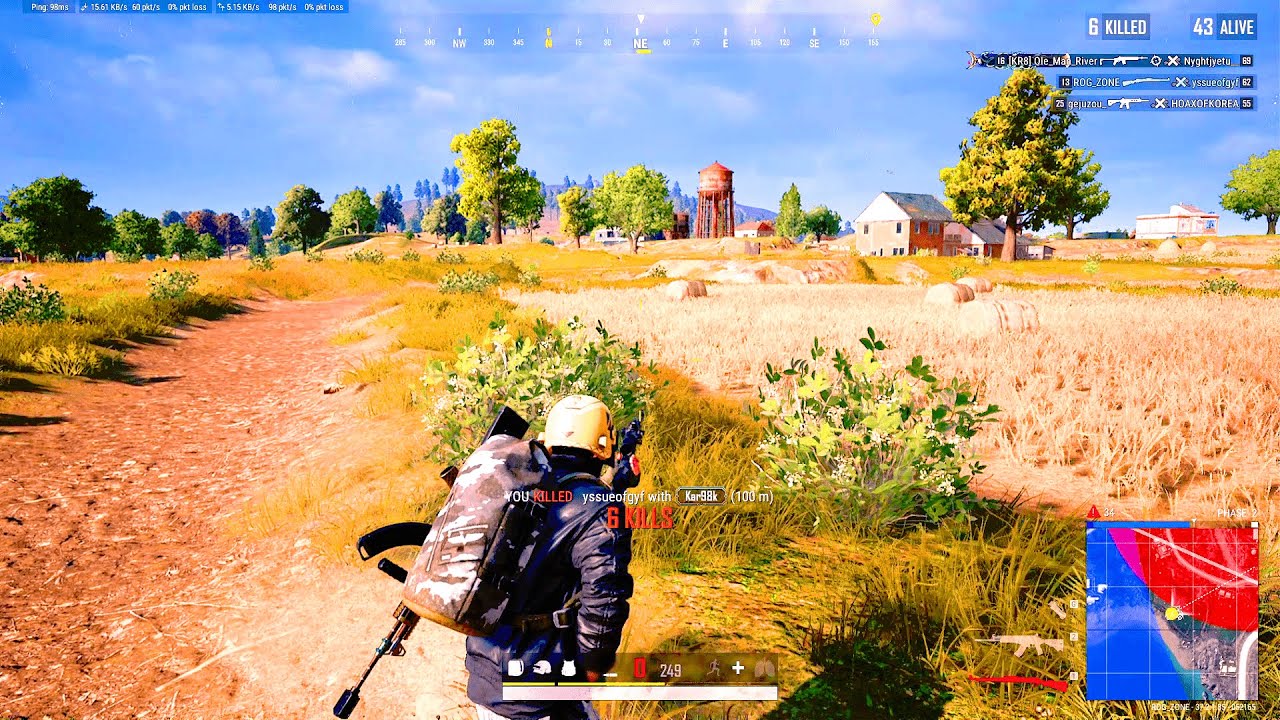 PUBG PC: Erangel Map Gameplay (4K Ultra Graphics) 🏆 #48 | ROG ZONE ...