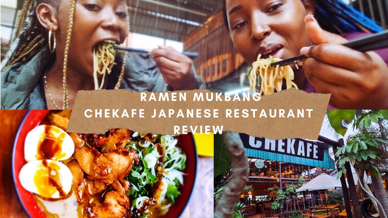RAMEN MUKBANG/CHEKAFE JAPANESE RESTAURANT REVIEW - YouTube