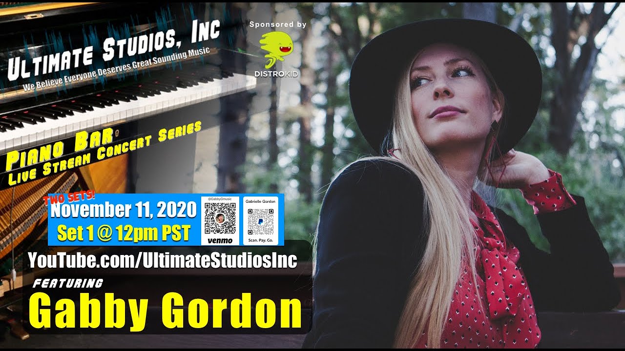 Piano Bar Live Stream Concert featuring Gabby Gordon! Set 1 - YouTube