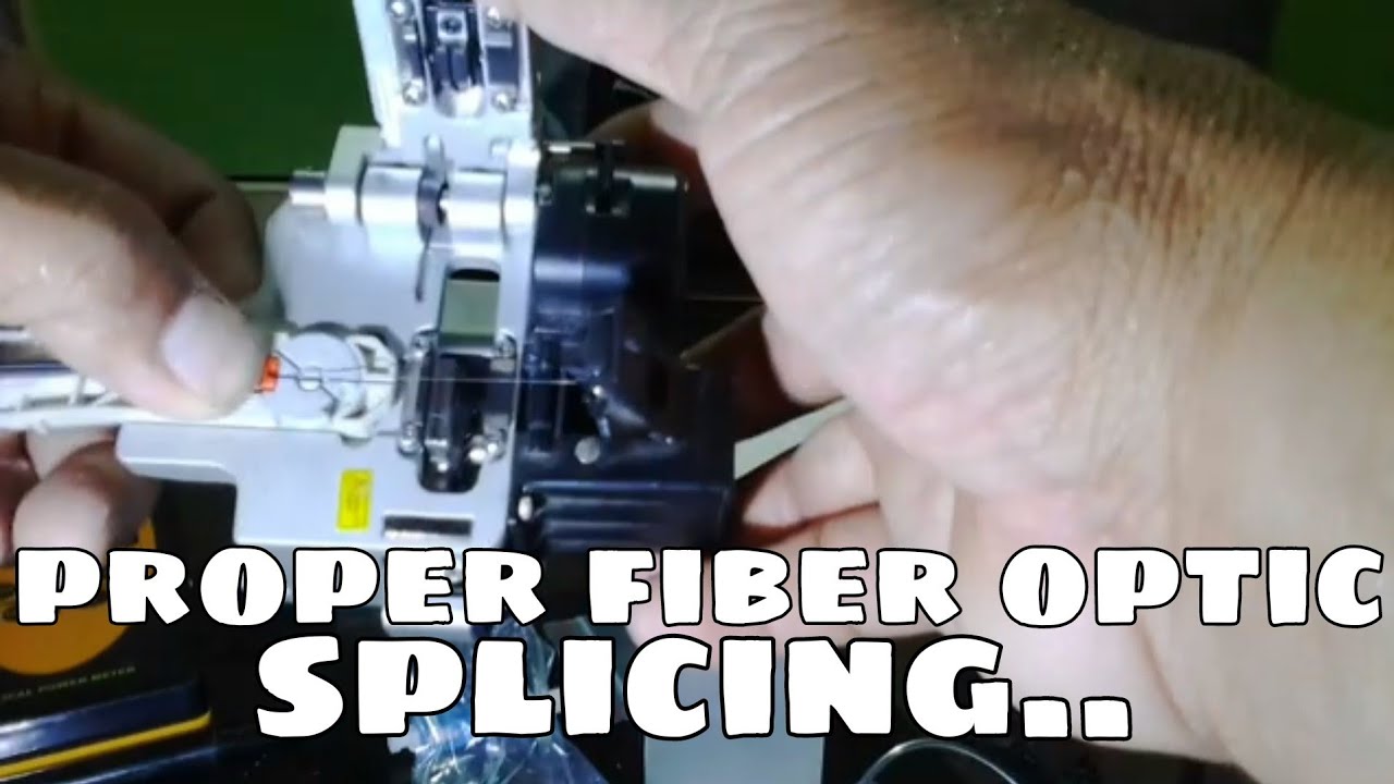 proper fiber optic splicing.. - YouTube