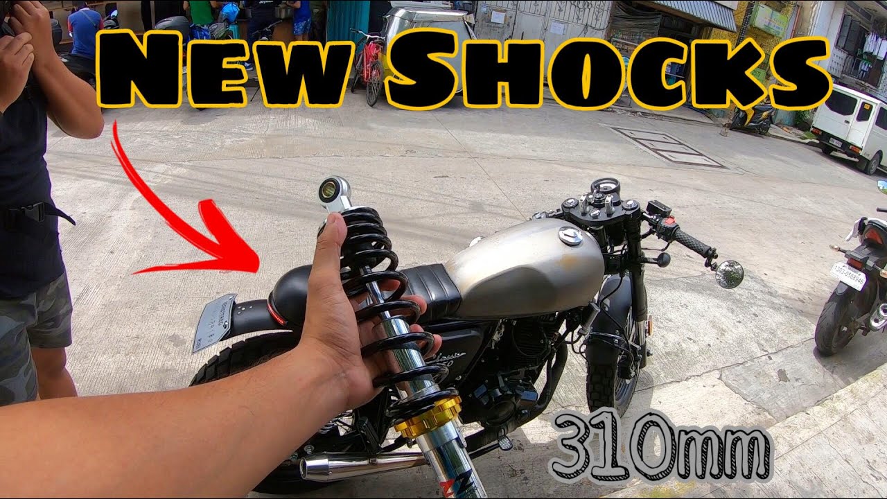 RUSI CLASSIC 250 LOWERED SHOCKS | 1G Sticker Pack Motodeck - YouTube