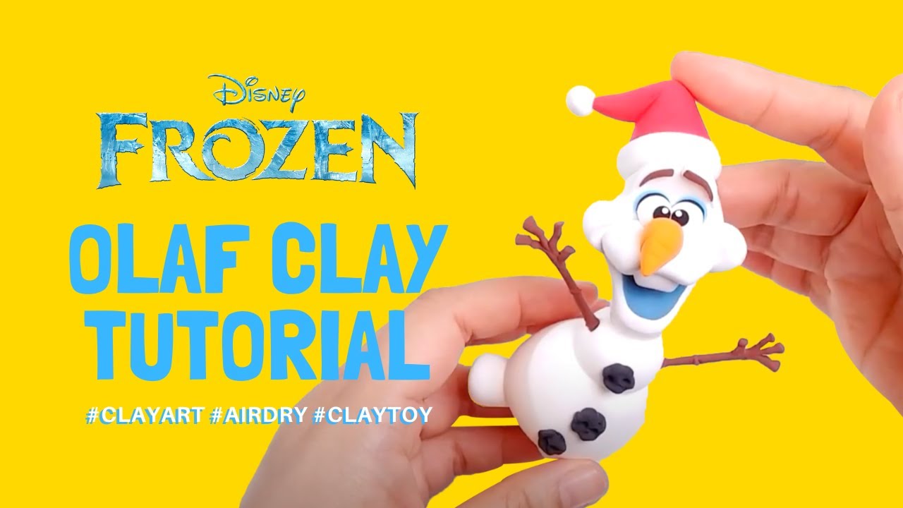 Make Olaf from Frozen with Air-Dry Clay | Cute & Simple ClayFingers ...
