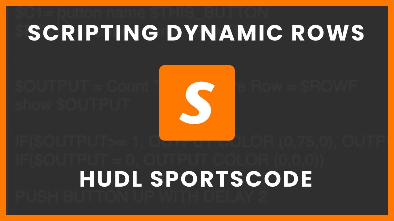 Scripting Dynamic Rows In Hudl SportsCode Output Windows YouTube Scripting Dynamic Rows In Hudl SportsCode Output Windows YouTube