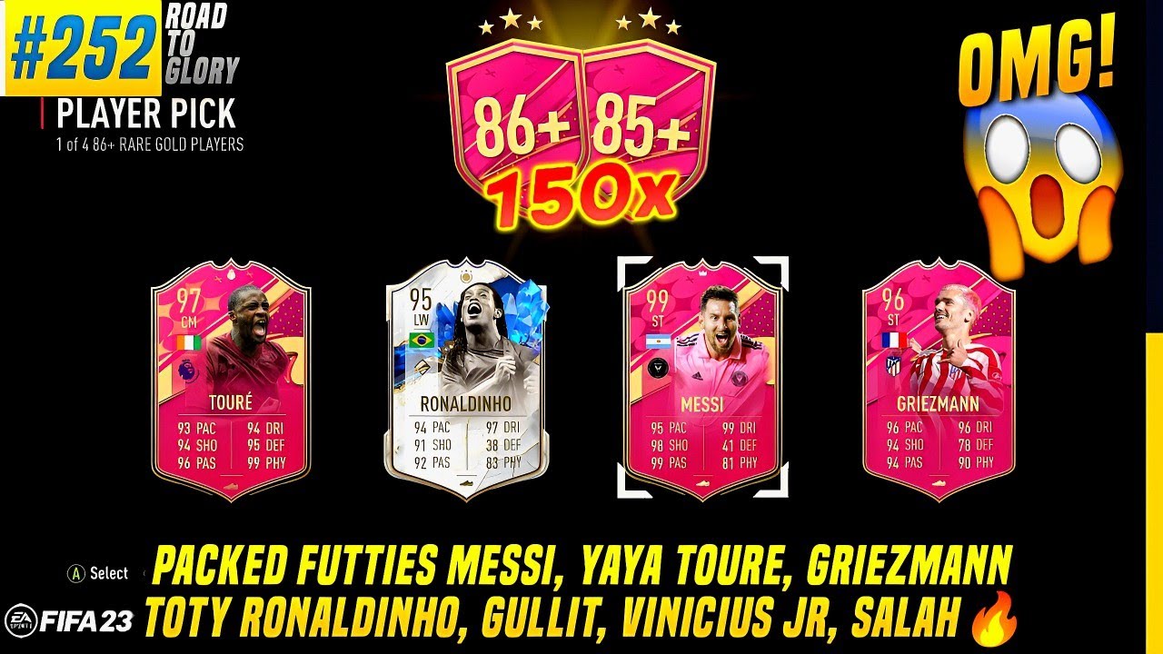 OMG! PACKED FUTTIES MESSI, DINHO - OPENING 150x 86+ PLAYER PICKS & 85 ...
