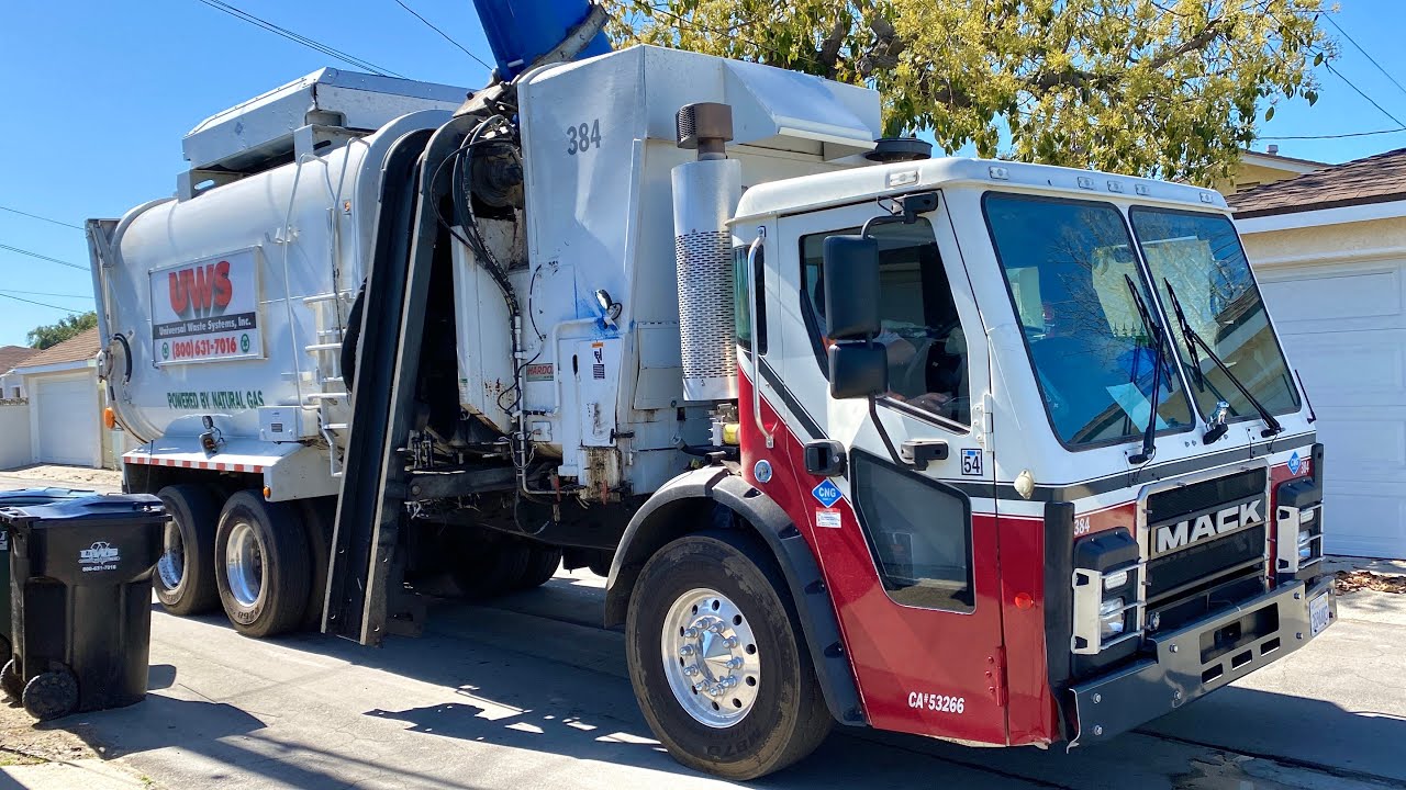UWS Mack LR Amrep ASL Garbage Truck - YouTube