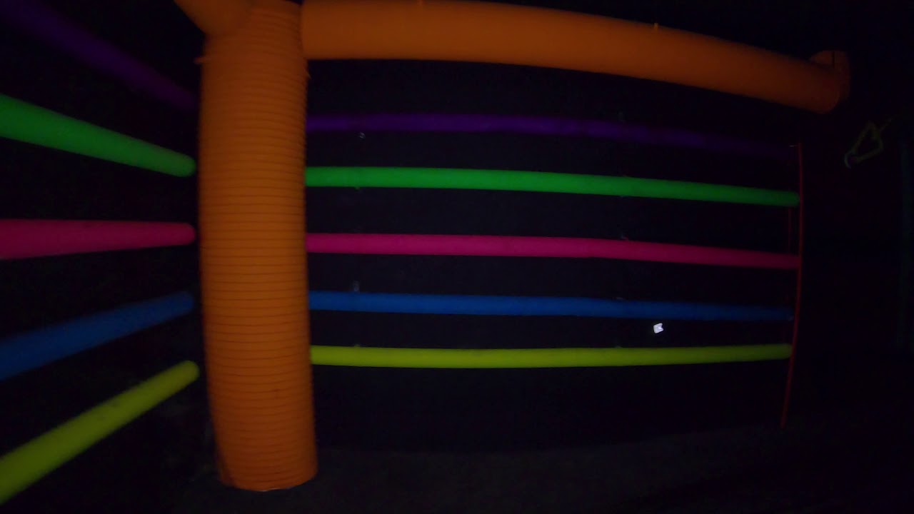 The Wacky Factory Classic Dark Ride at Lake Winnie Lights on - YouTube