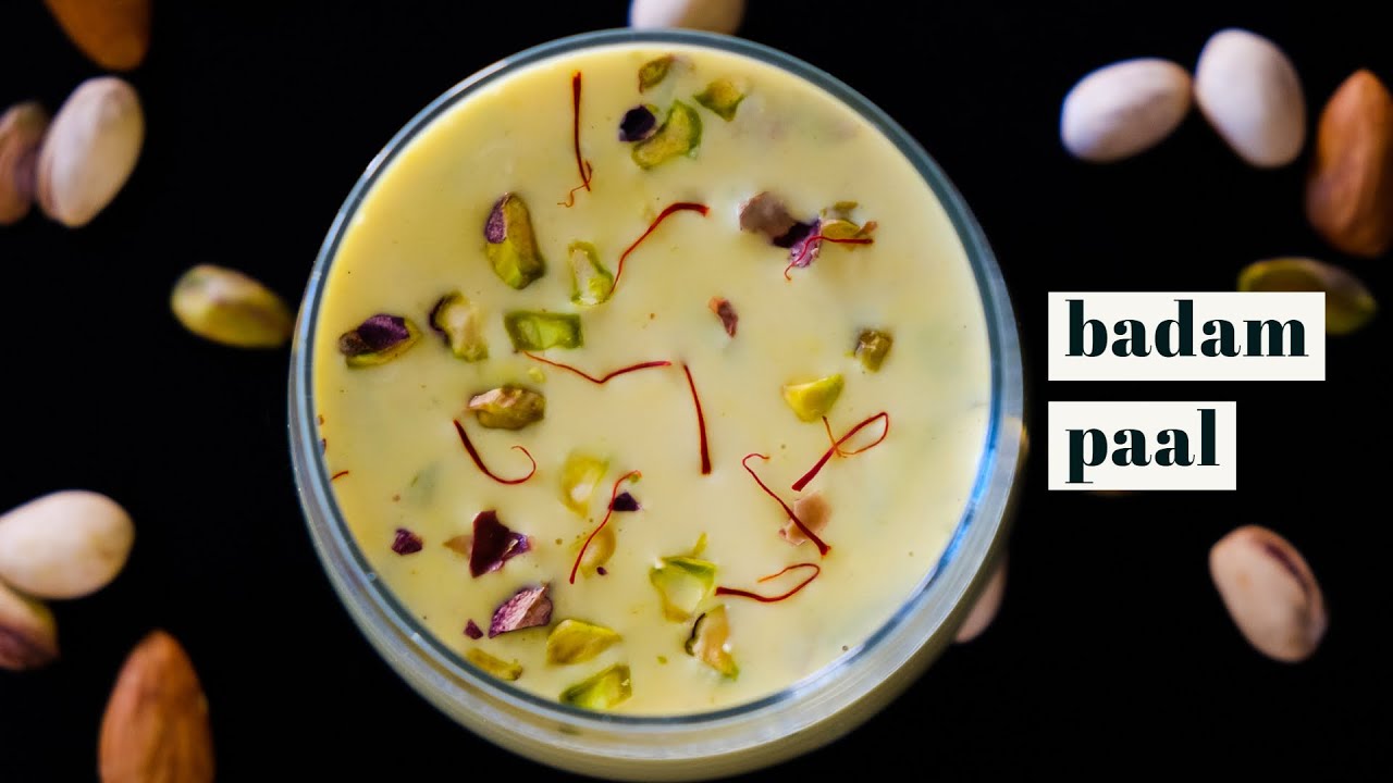 Badam Paal | Almond milk | Badam milk recipe | Kesar badam doodh - YouTube