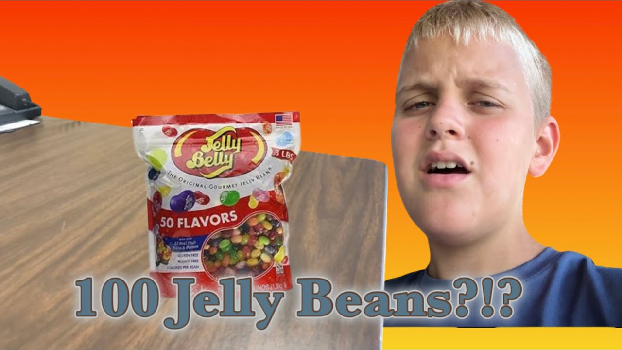 Eating 100 Jelly beans!! - YouTube