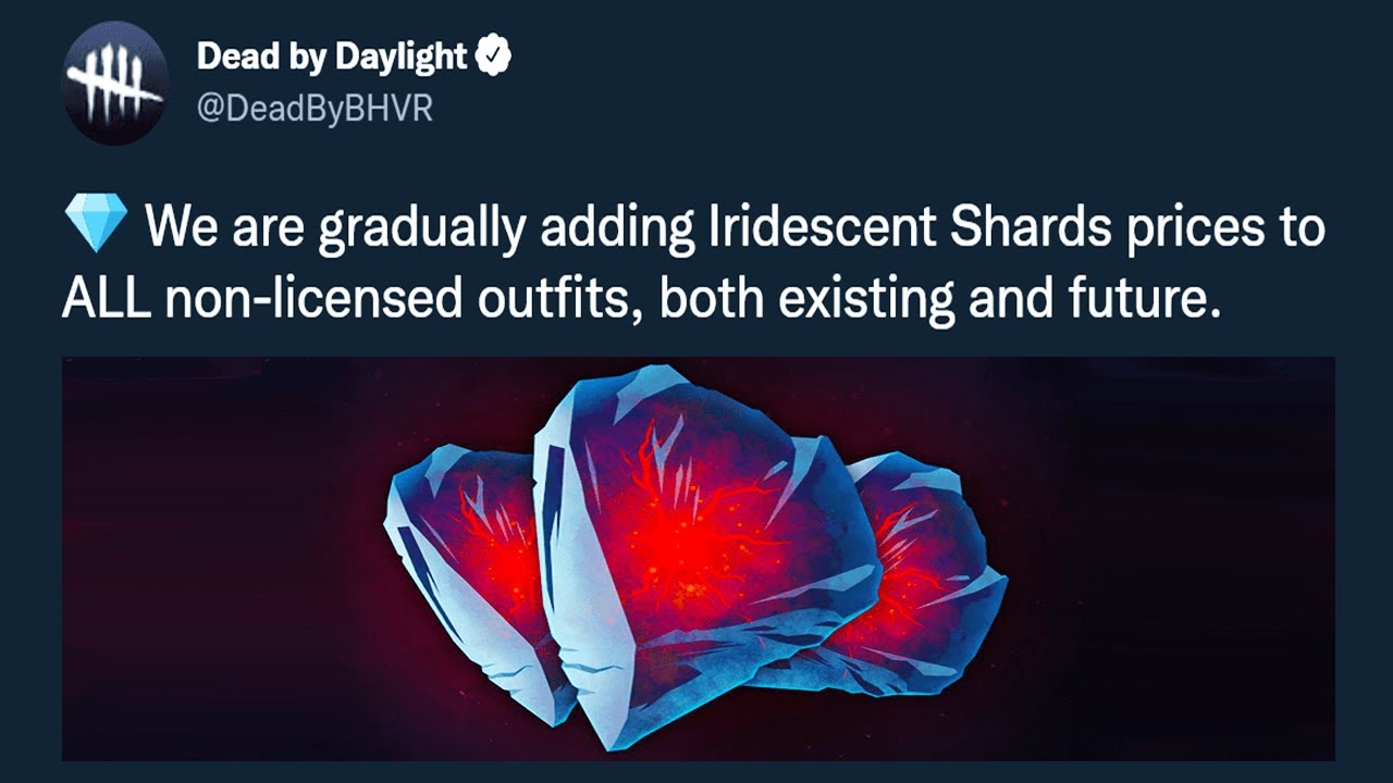 All DBD outfits will be purchasable by Iridescent Shards - YouTube