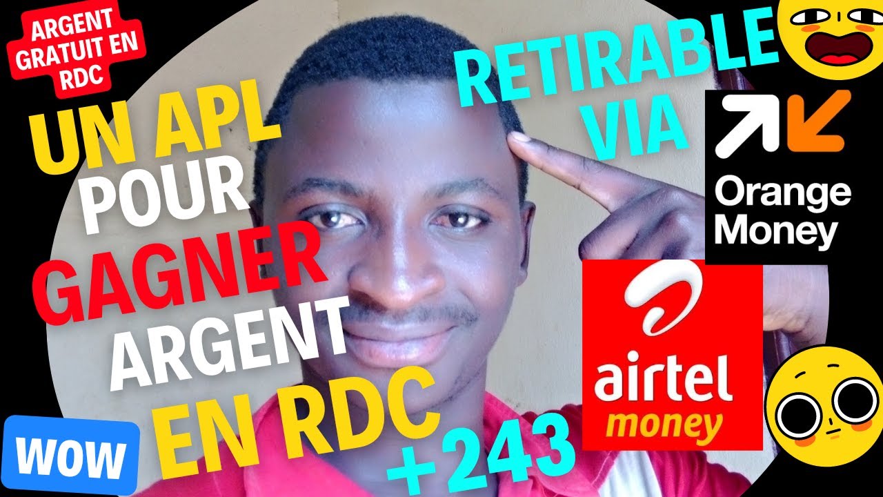 Application pour gagner de l'argent sur internet en RDC - YouTube
