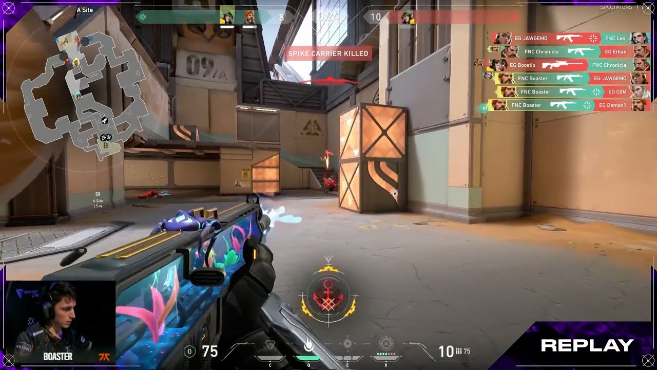 FNC Boaster saves the round with a 3k against EG | VCT Masters Tokyo ...