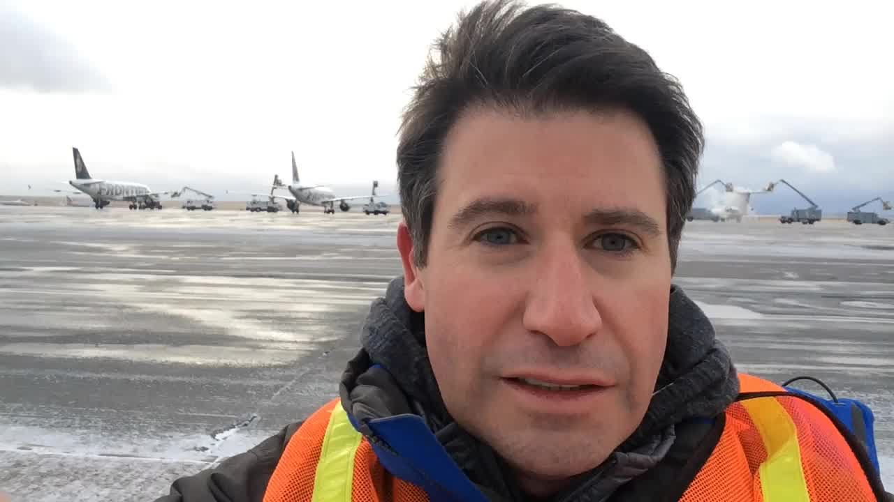 Marc Stewart reports on Monday afternoon conditions at DIA - YouTube
