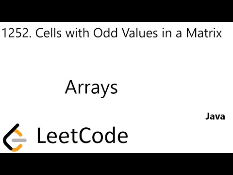 LeetCode 1252 | Cells with Odd Values in a Matrix | Arrays | Java - YouTube