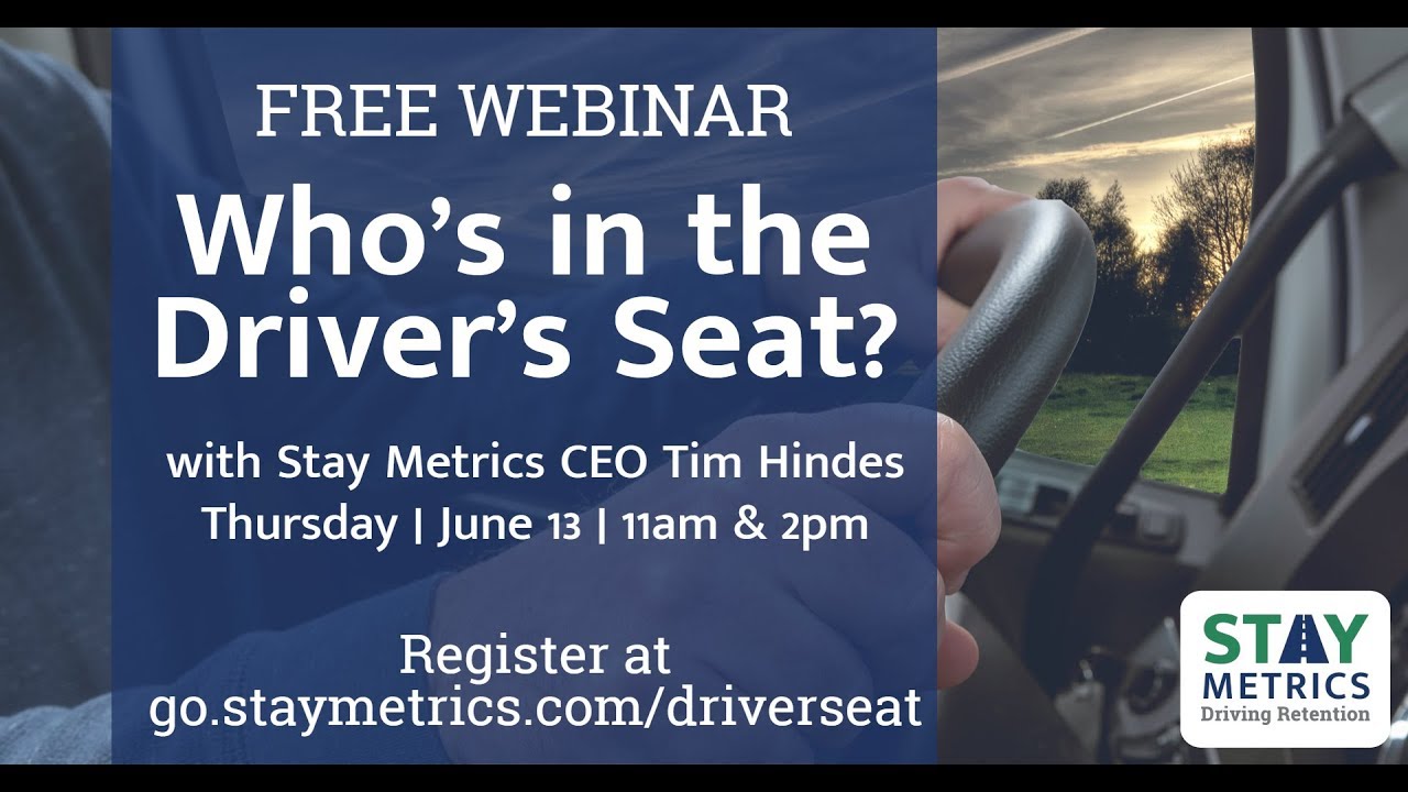 Who's in the Driver's Seat Webinar with Tim Hindes, 2pm - YouTube