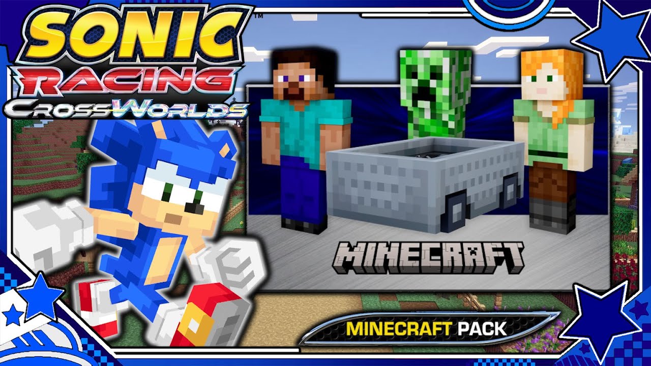 SONIC RACING: CROSSWORLDS | Minecraft DLC - Full Gameplay (Early Access ...