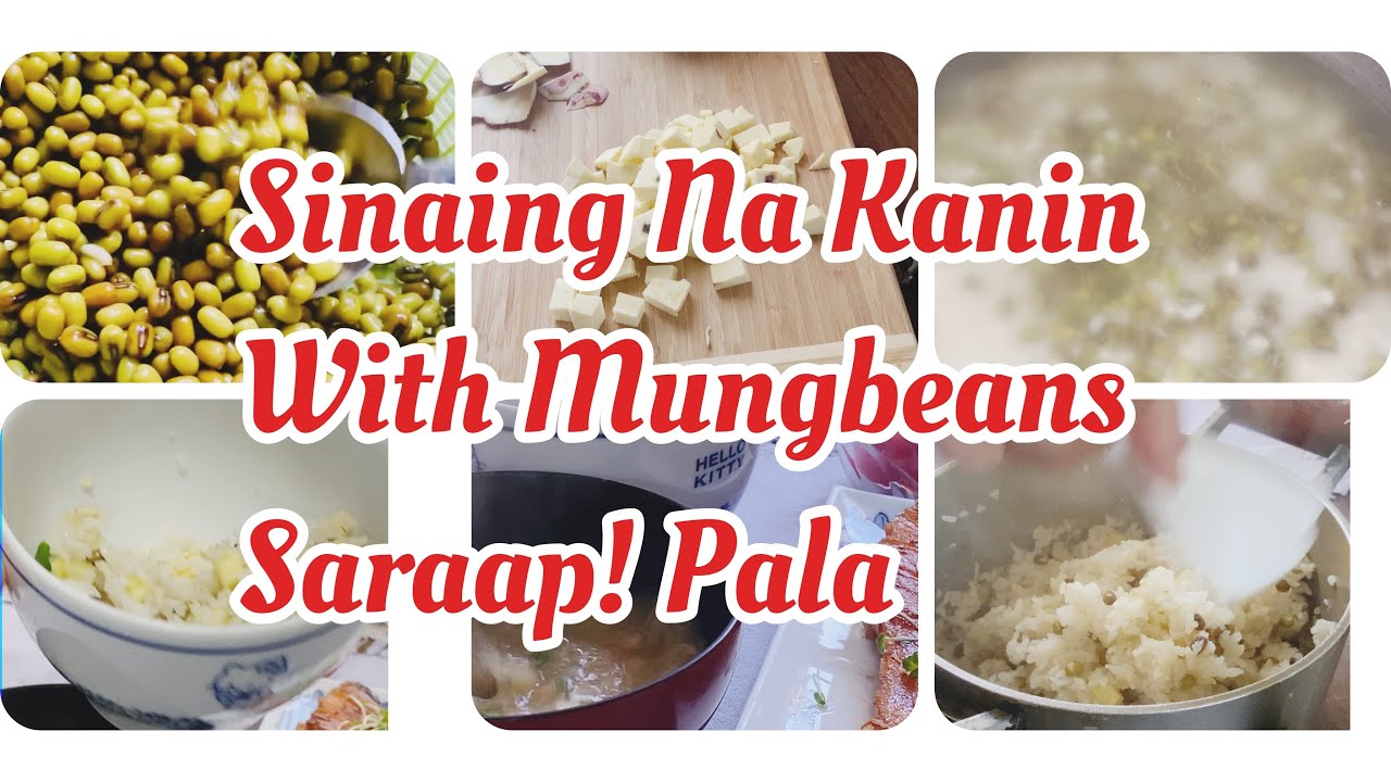 Preparing Meals for the day Sinaing na Kanin with Mungbeans and Sweet ...
