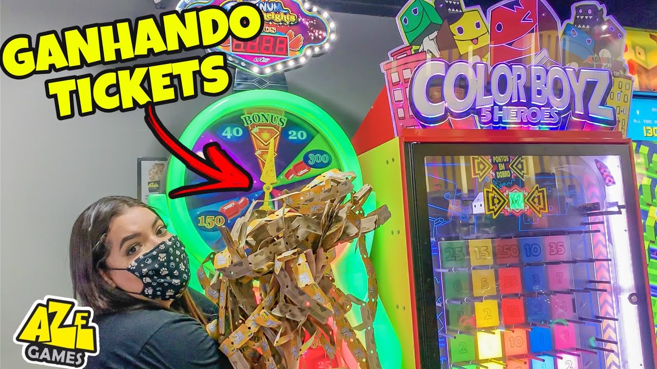 GANHANDO TICKETS DE PRÊMIOS NA AZE GAMES !! - YouTube