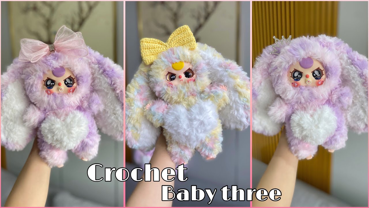 (P2) How to crochet baby three | Móc baby three thỏ V3 | Linnh DIY ...