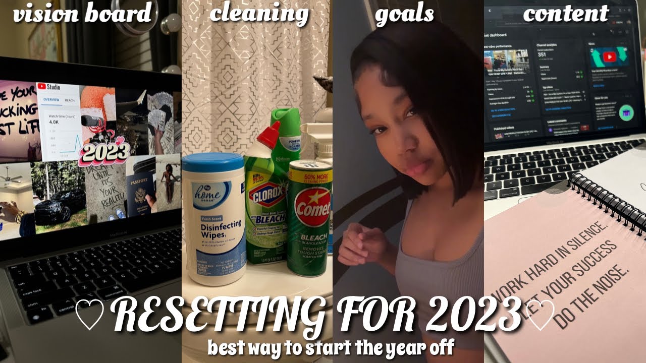 2023 NEW YEAR RESET With Me 🧘🏼‍♀️ : deep cleaning + vision board ...