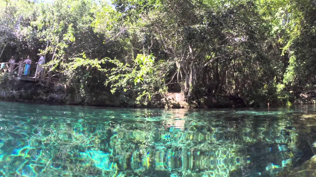 Swimming in a freshwater lagoon at Indigenous Eyes Eco Park in Punta ...