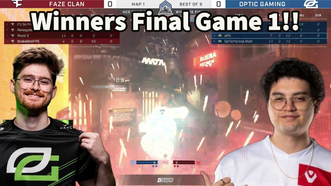 OpTic Vs FaZe - HCS Charlotte - Winners Finals Game 1!! - YouTube