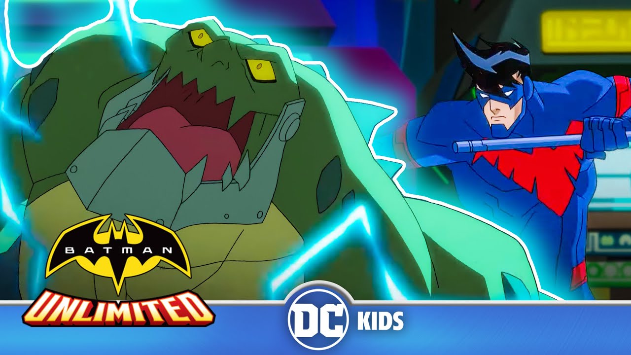 Robin Rojo y Ala Nocturna acaban con Killer Croc | Batman Unlimited en ...