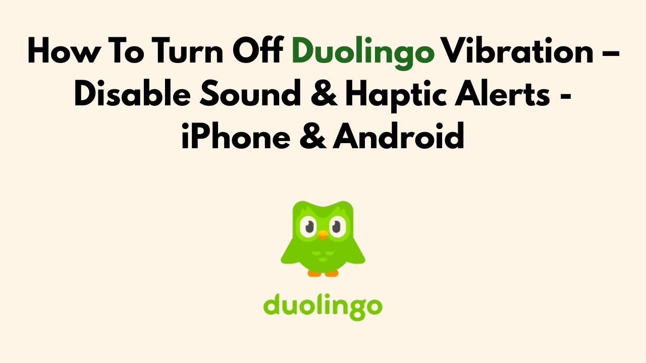 How To Turn Off Duolingo Vibration – Disable Sound & Haptic Alerts ...