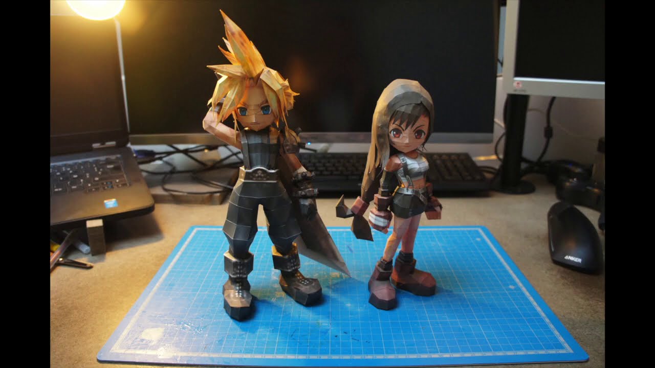 Cloud Final Fantasy VII Papercraft (Stop motion) - YouTube
