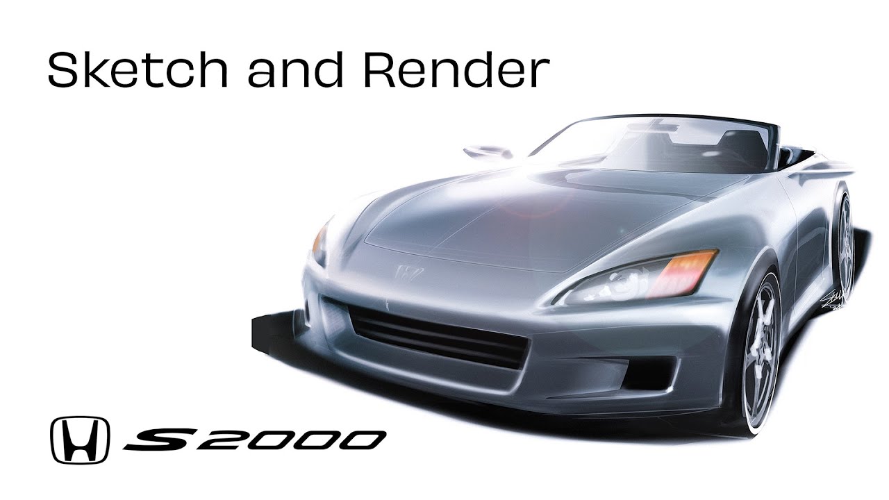 How to Sketch and Render an AP1 Honda S2000 - YouTube