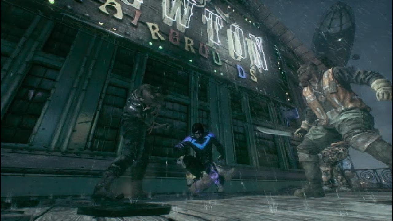 Arkham Origins Nightwing Newton Fairground Combat - YouTube