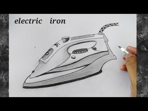 how to draw electric iron l electric iron drawing l electric appliances ...