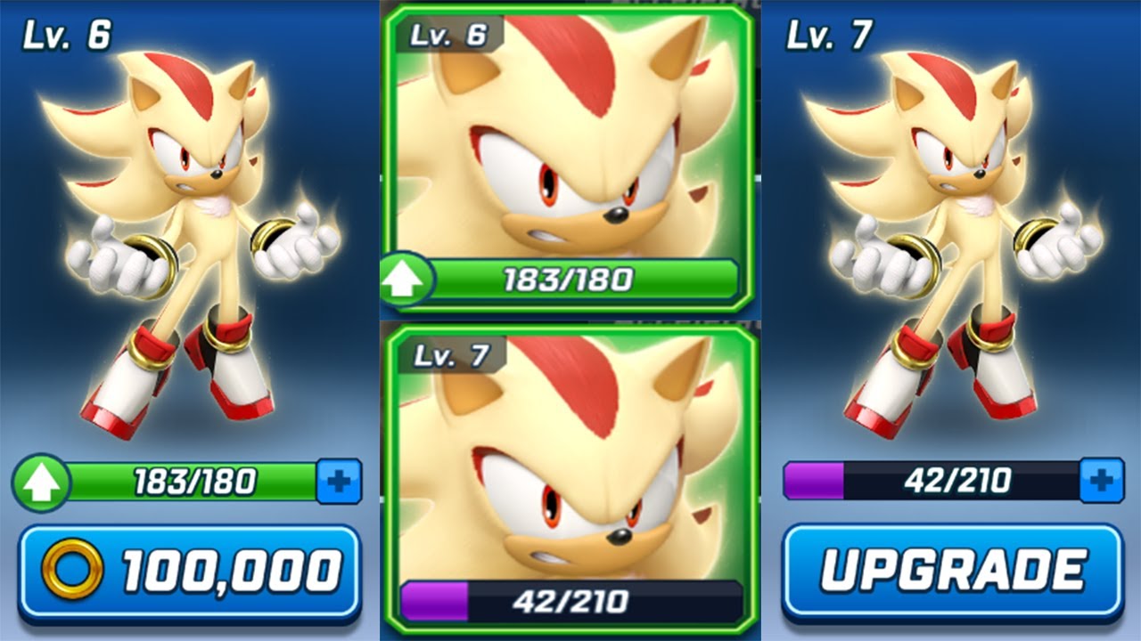 Sonic Forces Speed Battle - Super Shadow New Character Upgraded Level 7 ...