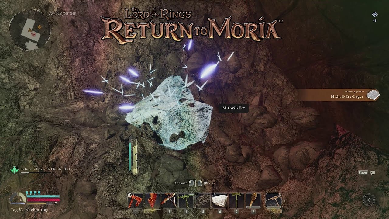 Mein erstes Mithril Erz gefunden - Return to Moria #62 [Deutsch] - YouTube