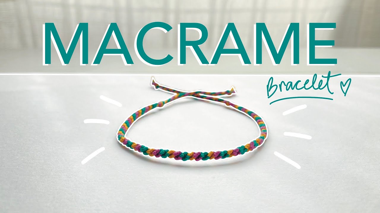 How to make a Macrame Bracelet, chevron candy stripe bracelet, easy ...
