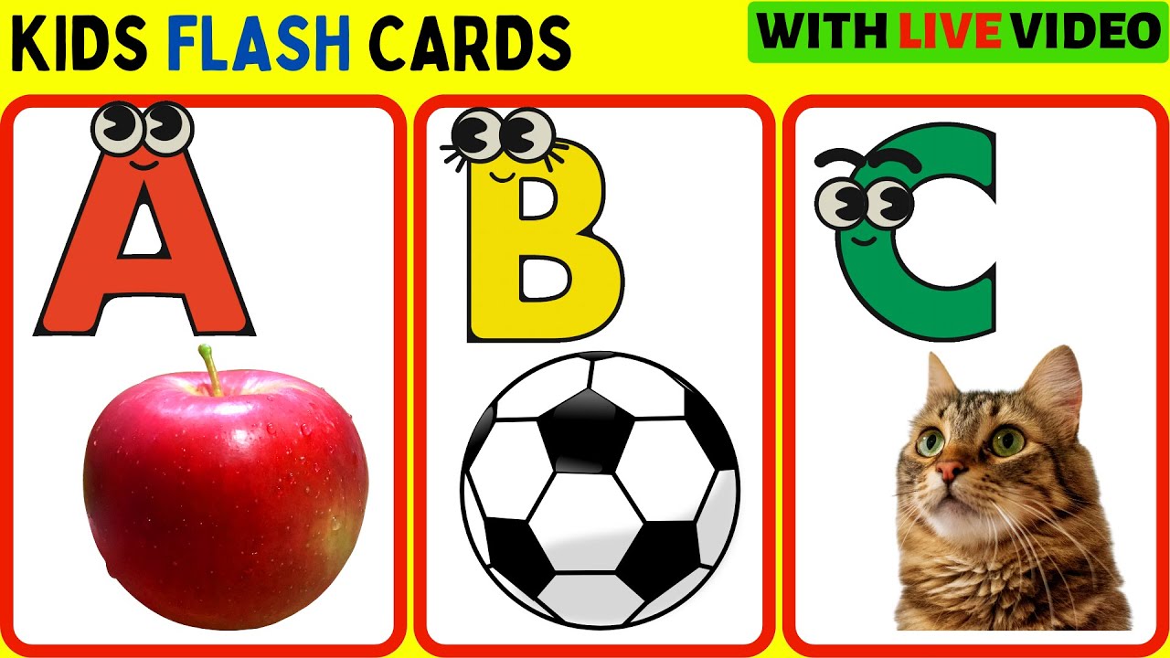 Kids Flashcards |A to Z Flashcards for Toddlers | ABCD Alphabets for ...