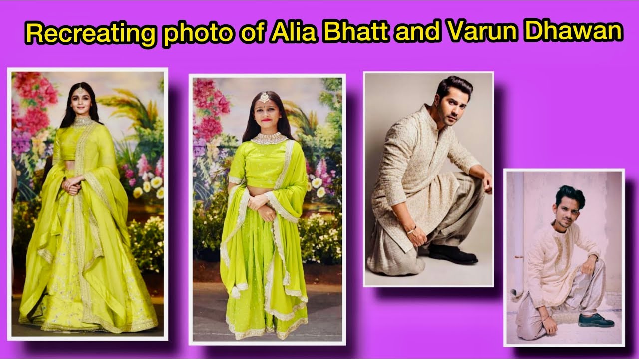 Recreating Photo of Alia Bhatt and Varun Dhawan || Aman Dancer Real ...