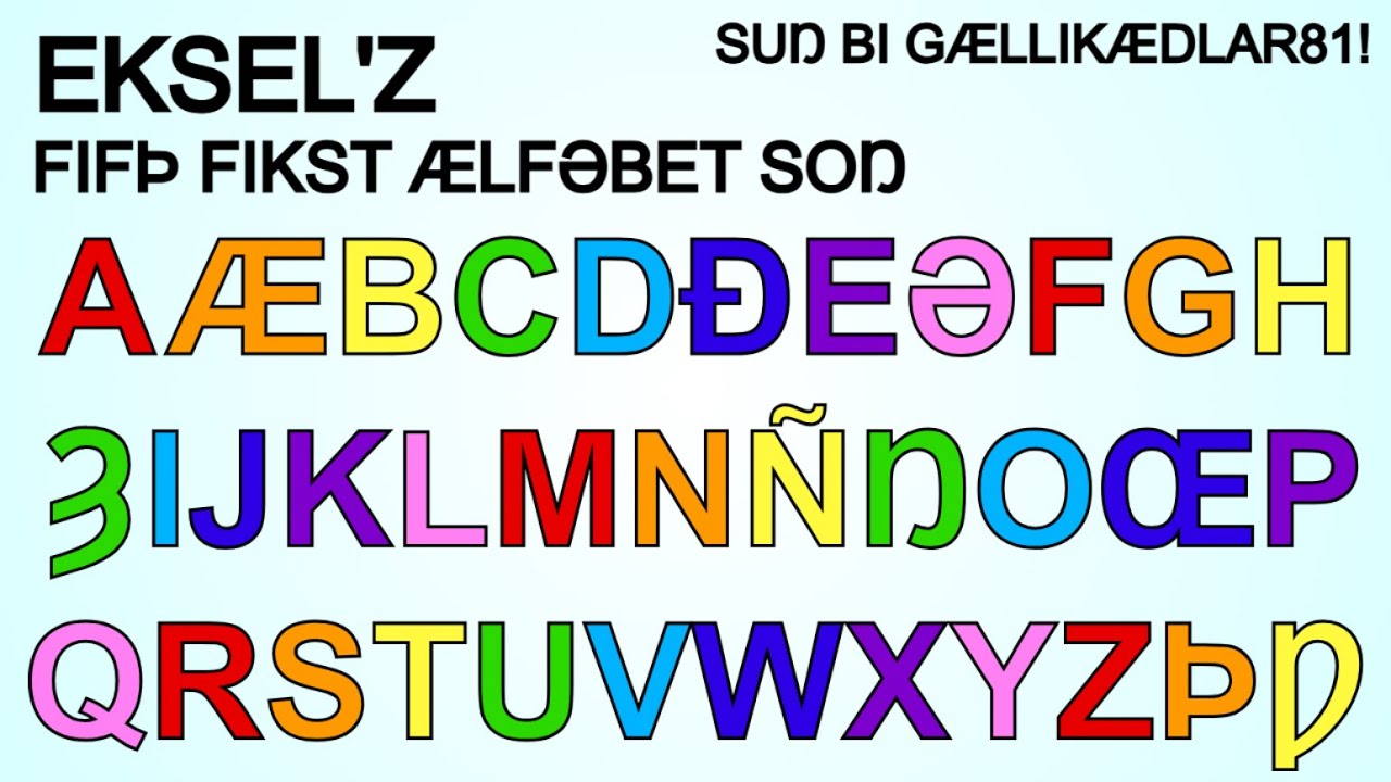 Excel's fifth fixed alphabet song... but sung by me! - YouTube