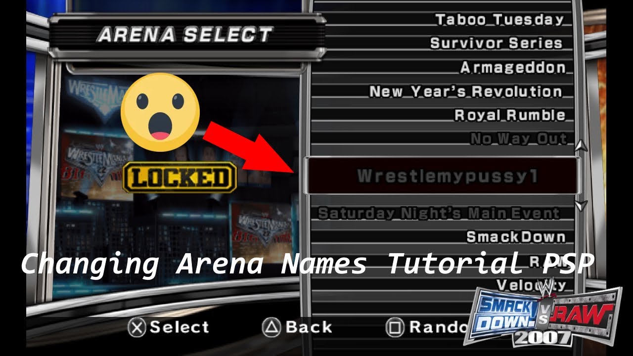HOW TO CHANGE ARENA NAMES SVR 2006-2011 - YouTube