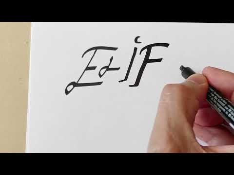 ELİF isminin yazılışı - Güzel yazı denemesi - güzel yazı yazma teknikleri - güzel yazı