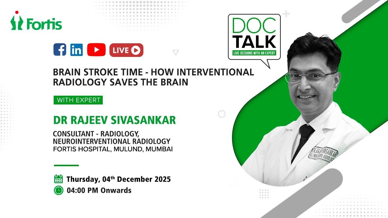Dr Rajeev Sivasankar on "Brain stroke time - How interventional ...