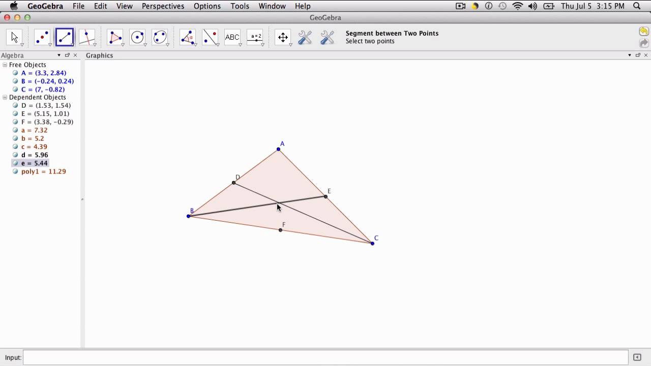 Geogebra - Centroid - YouTube