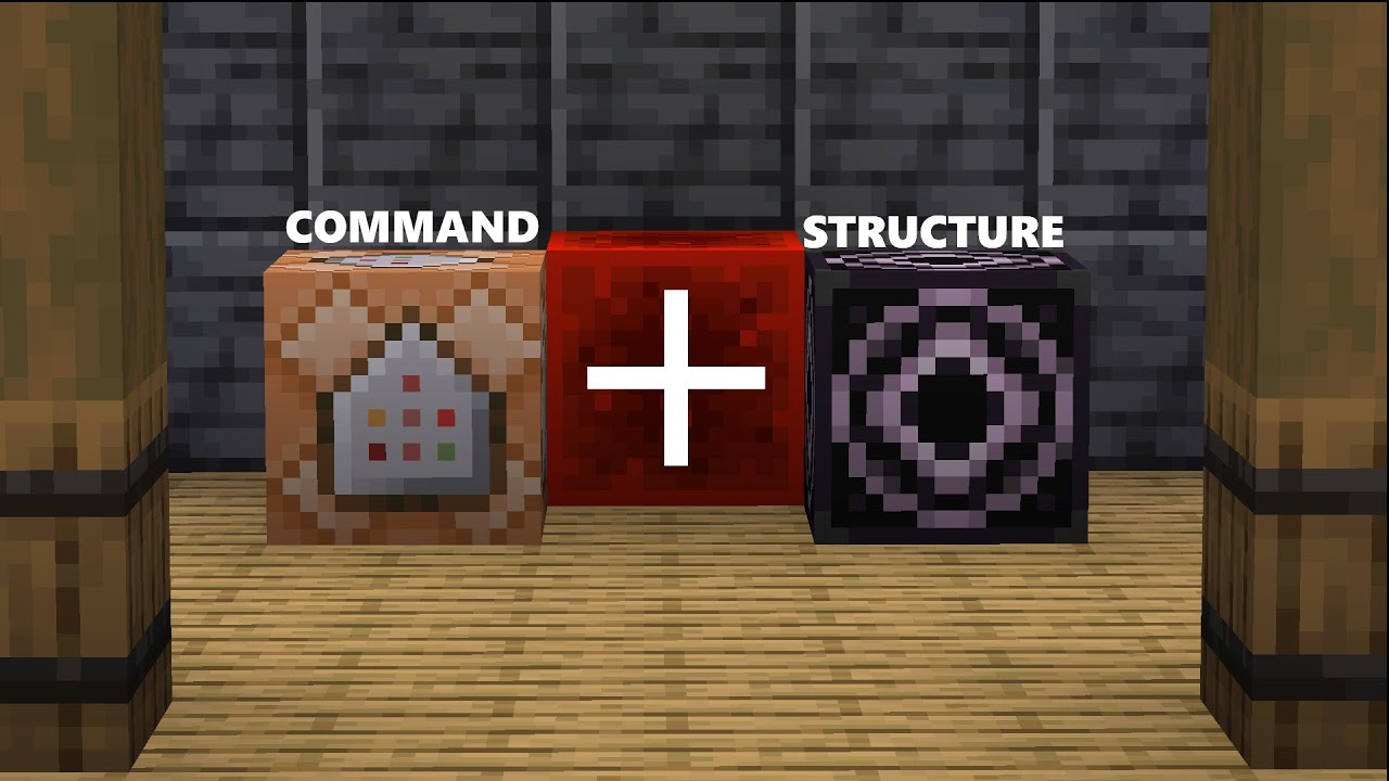 Command block + structure block = infinite parcel - YouTube