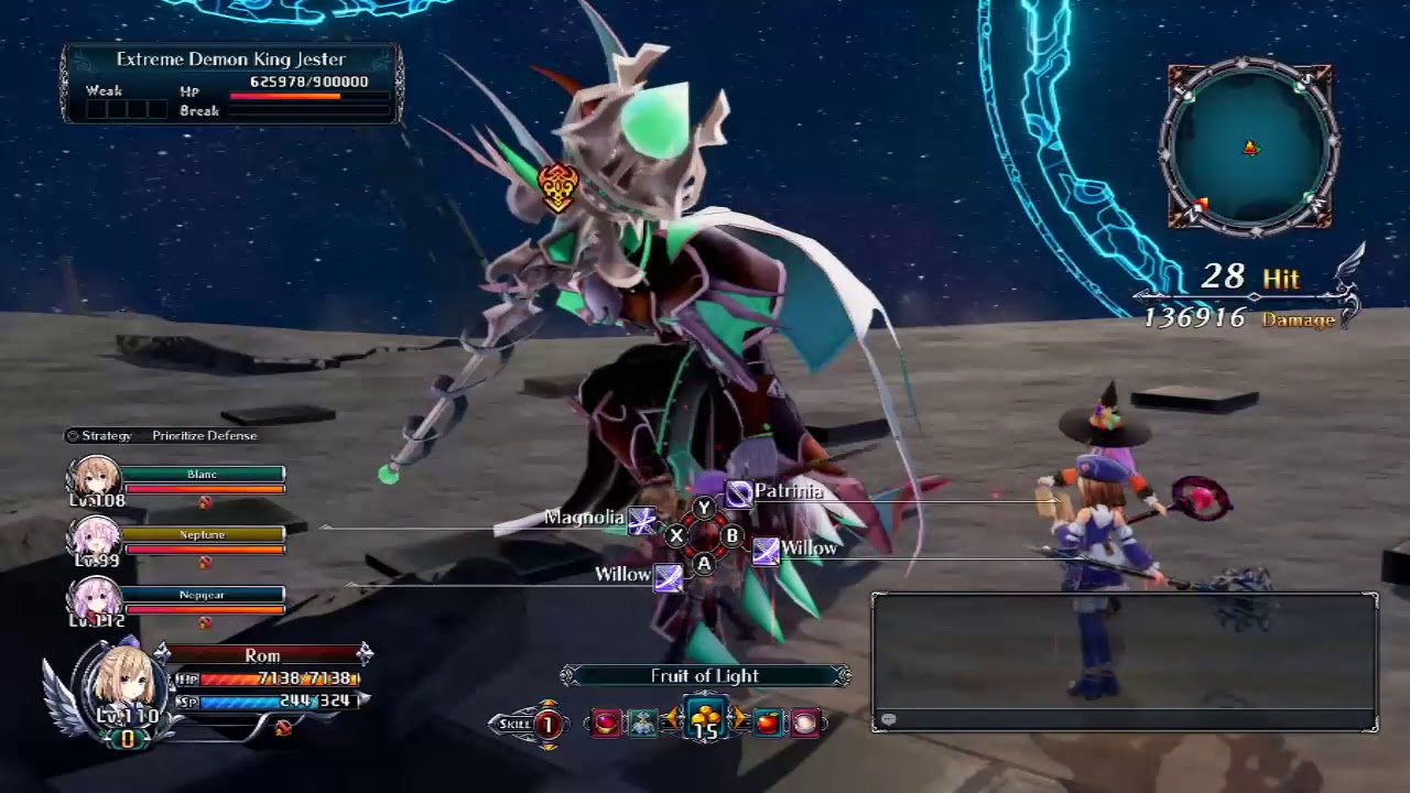 Cyberdimension Neptunia: 4 Goddesses Online - Demon King Jester Easy ...