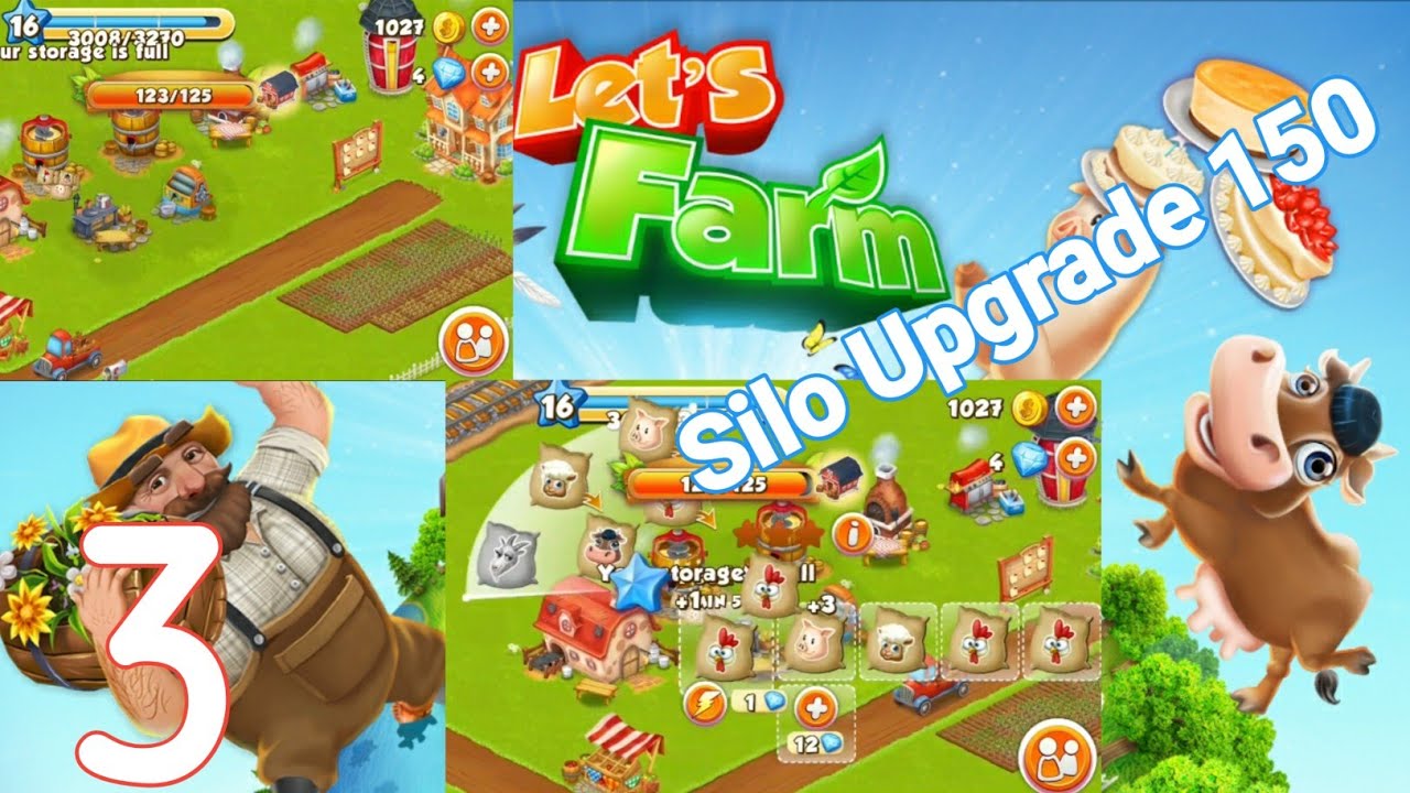 Let's Farm Game | Lets Farm Gameplay | Silo Upgrade 150 Storage | Level ...