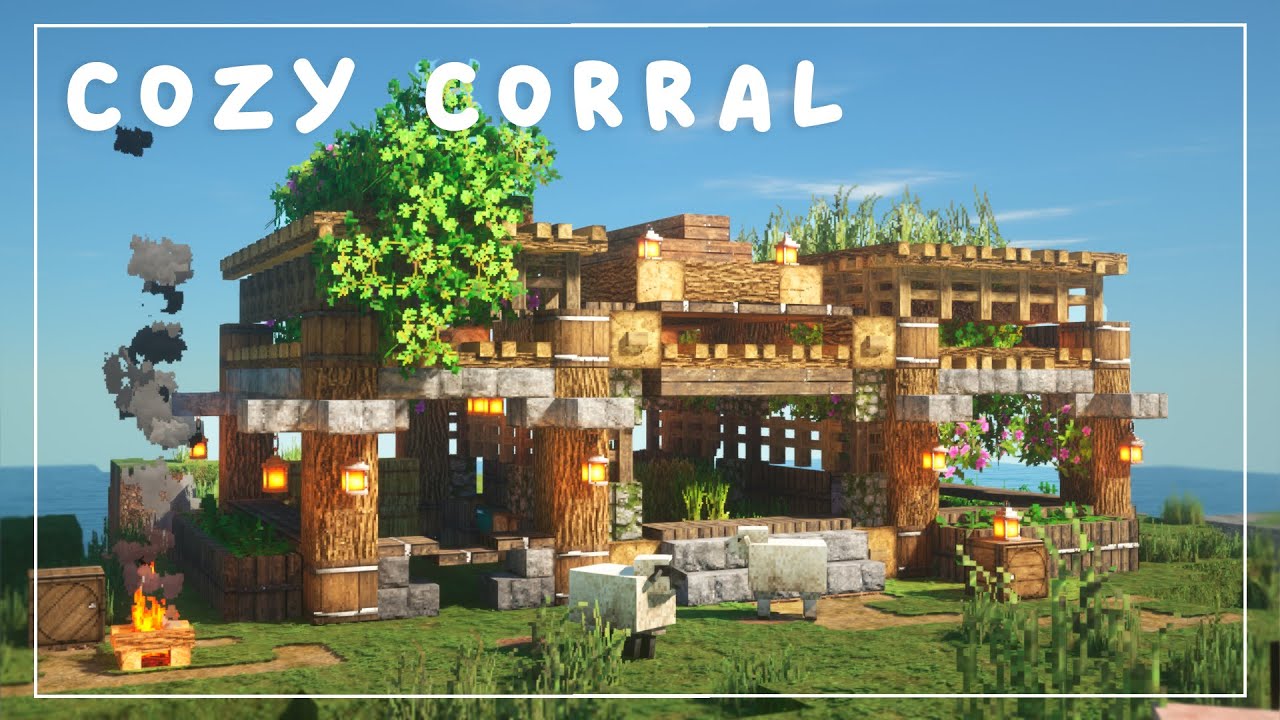 How to build a Cozy Corral | Minecraft Builds | Java 1.19+ Texture ...