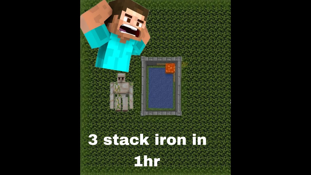MINECRAFT' 3 stack iron in 1hr - YouTube