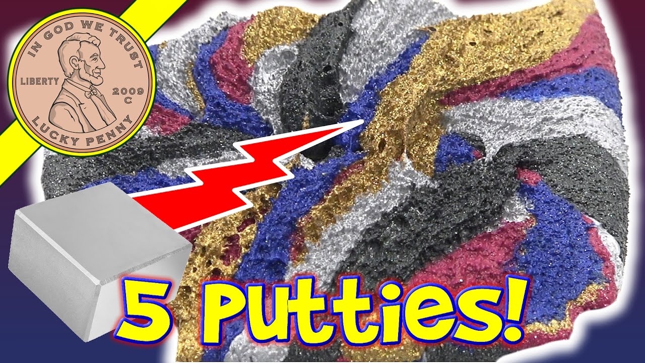 5 Colors Of Crazy Aaron's Super Magnetic Thinking Putty! - YouTube