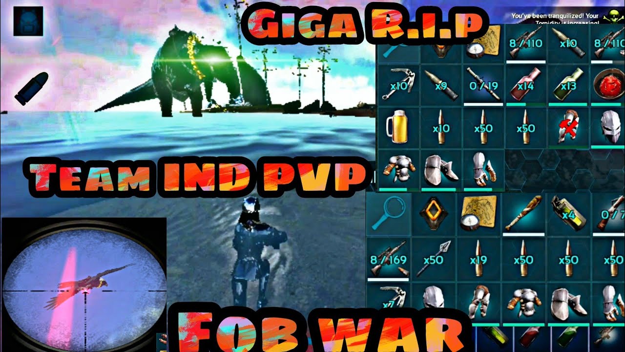 [ ARK MOBILE ] PVP TEAM IND RAID CARNO ISLAND FOB WAR DEFENCE 🔥 - YouTube