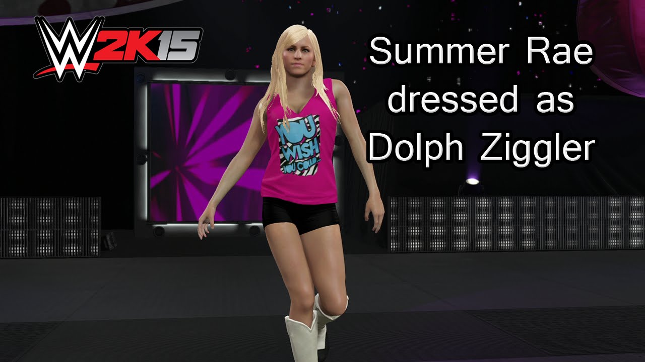 WWE 2K15 (PS4) Summer Rae dressed as Dolph Ziggler - YouTube