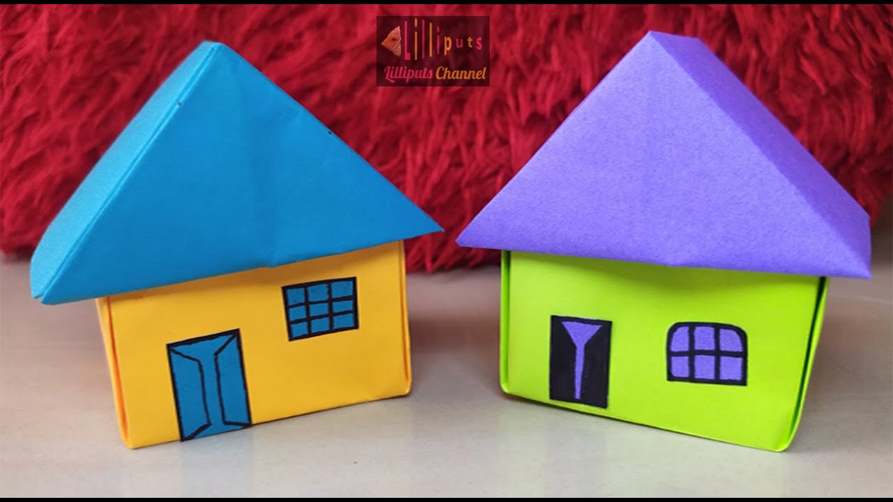How to make Paper House 3D | Paper Hut | Home | DIY | Lilliputs Channel ...